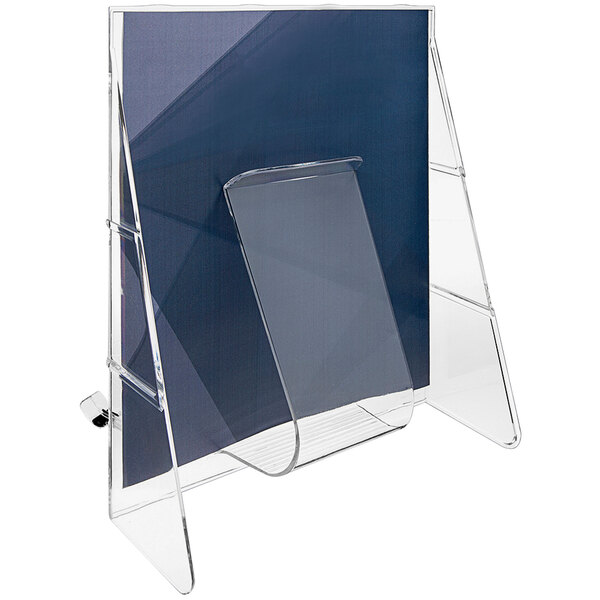 Deflecto Stand-Tall 9 1/8" x 2 3/4" x 11 3/4" Clear Countertop Magazine ...