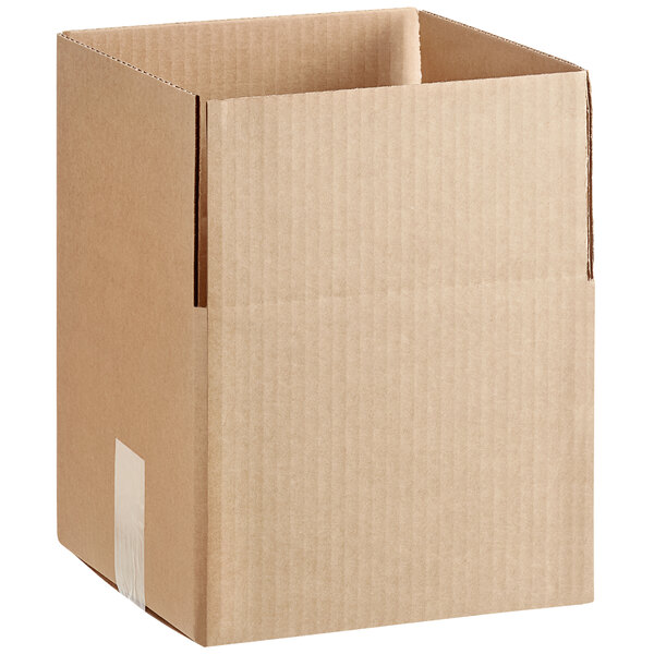Lavex 10" x 10" x 8" Kraft Corrugated RSC Shipping Box - 25/Bundle