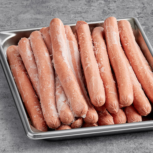 Nathan's Skinless 10" 4/1 Beef Franks in Bulk 40/Case