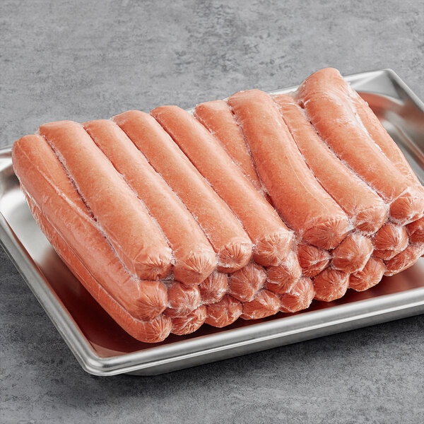 Nathan's Famous 6 3/4" 5/1 Beef Franks - 50/Case