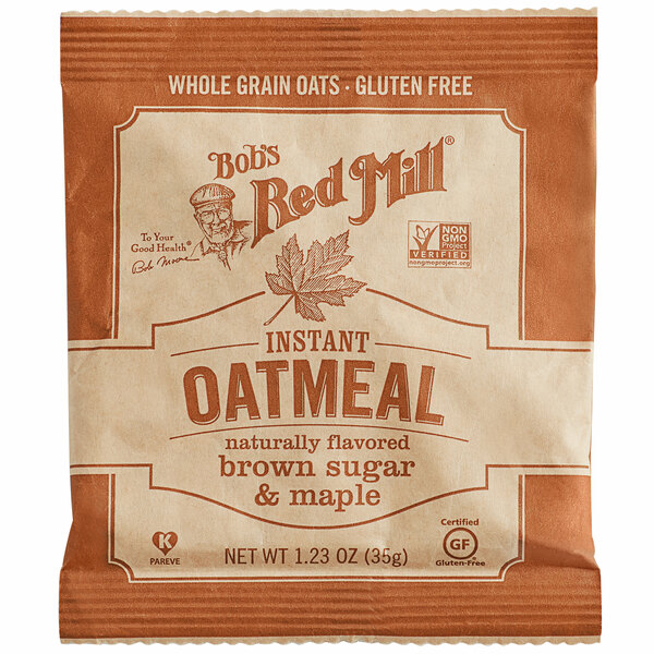 Bob's Red Mill Maple Brown Sugar Gluten-Free Single Serving Oatmeal ...