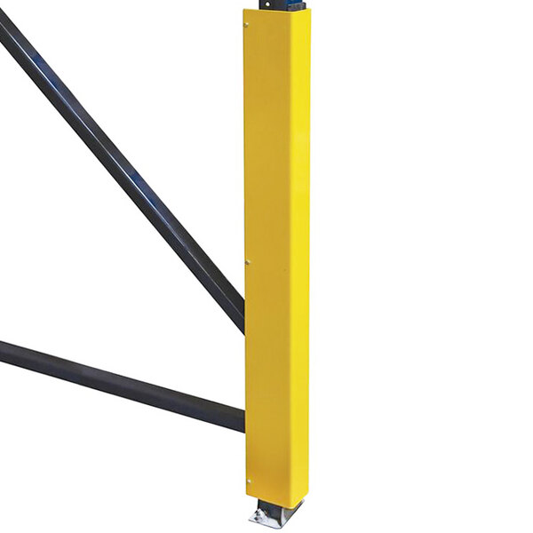 Vestil 24" Yellow Steel Rack Guard with Rubber Bumper Insert RUD-24
