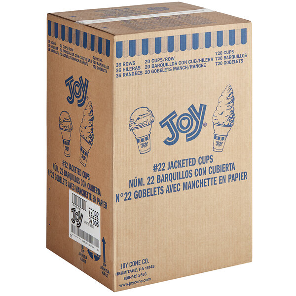 JOY #22 Flat Bottom Jacketed Cake Cone - 720/Case