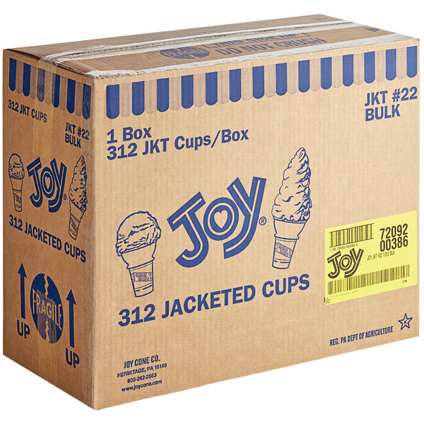 JOY #22 Flat Bottom Jacketed Cake Cone - 312/Case