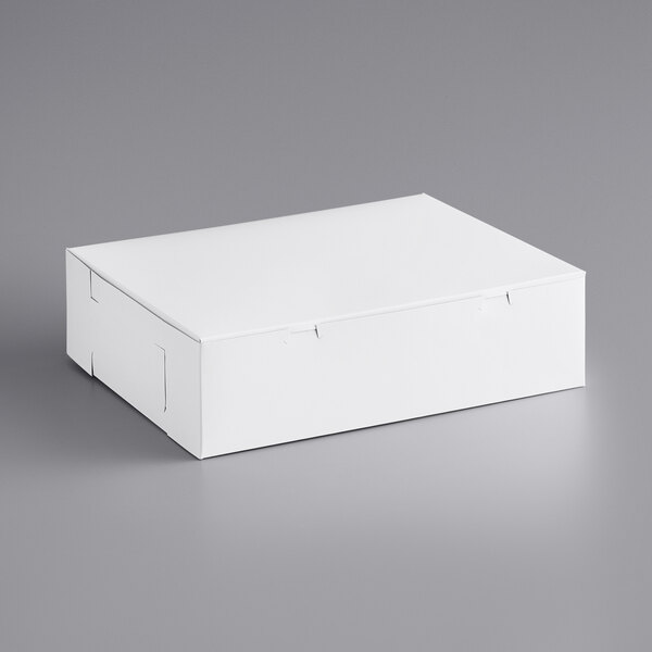 Baker's Lane 18 1/2" x 14 1/2" x 5" White Half Sheet Cake / Bakery Box ...