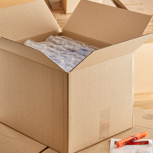 Lavex 15" x 11" x 8" Kraft Corrugated RSC Shipping Box - 25/Bundle