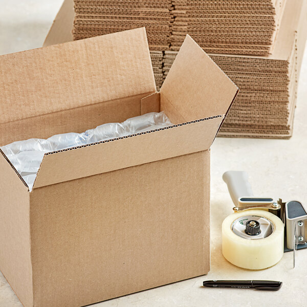 Lavex 13" x 9" x 9" Kraft Corrugated RSC Shipping Box - 25/Bundle