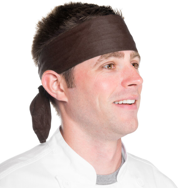 37" x 14" Brown Chef Neckerchief / Bandana