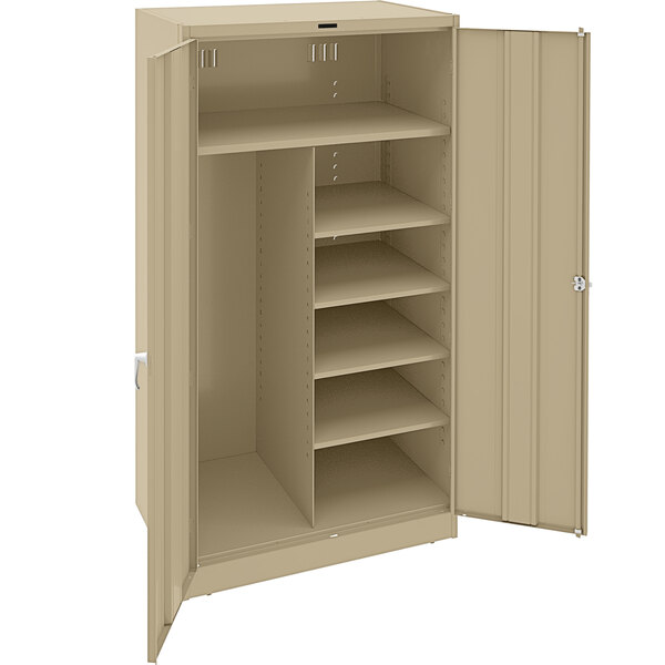 Tennsco 24" x 36" x 78" Sand Deluxe Combination Cabinet with Solid ...