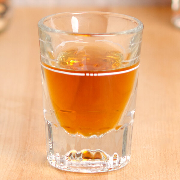 Libbey 5127/S0711 1.5 oz. Fluted Shot Glass with .875 oz. Pour Line ...