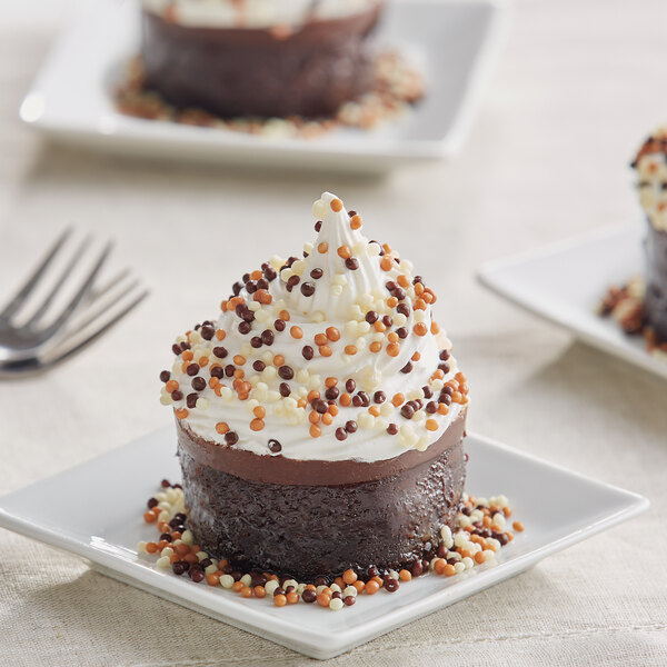 Mona Lisa Assorted Mini Chocolate Crispearl Topping 15 oz.