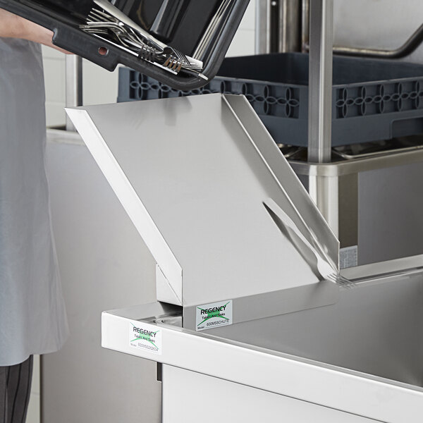 Regency 34" Mobile Silverware Soaking Sink with Detachable Chute - 22 ...