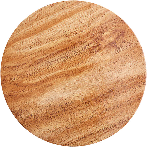 Enjay 8" Round Marble / Wood Reversible Laminated Chipboard Charcuterie ...