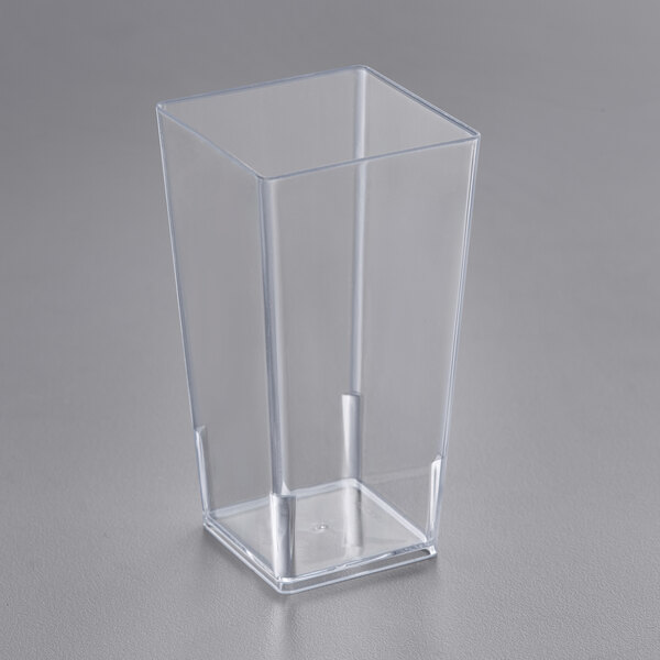 Choice Clear Square Plastic Tiny Cup 3 oz. - 200/Case