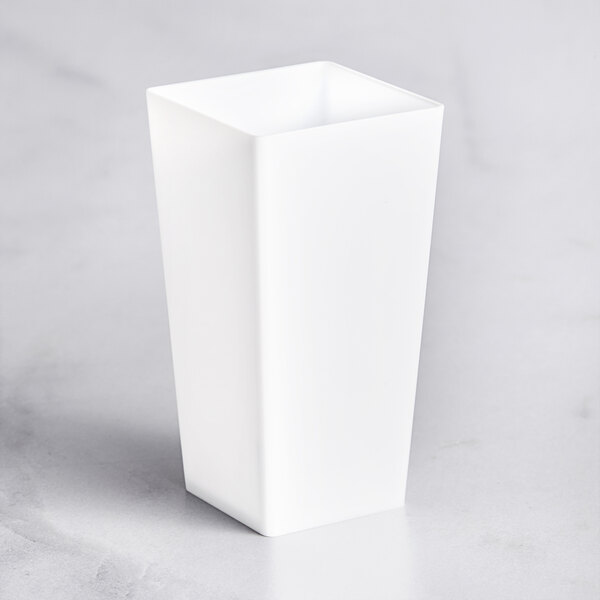 Choice White Square Plastic Tiny Cup 3 oz. - 200/Case
