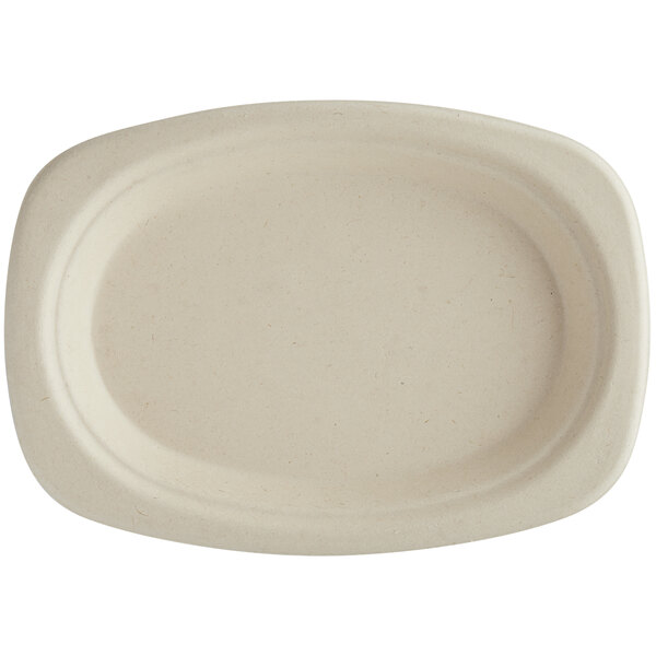 World Centric 9" Oval Compostable Fiber Plate - 1000/Case