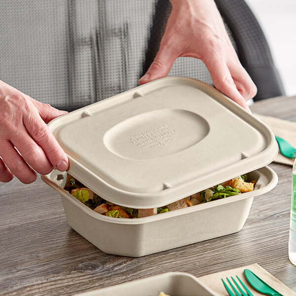 World Centric 36-60 oz. Compostable Fiber Lid - 400/Case