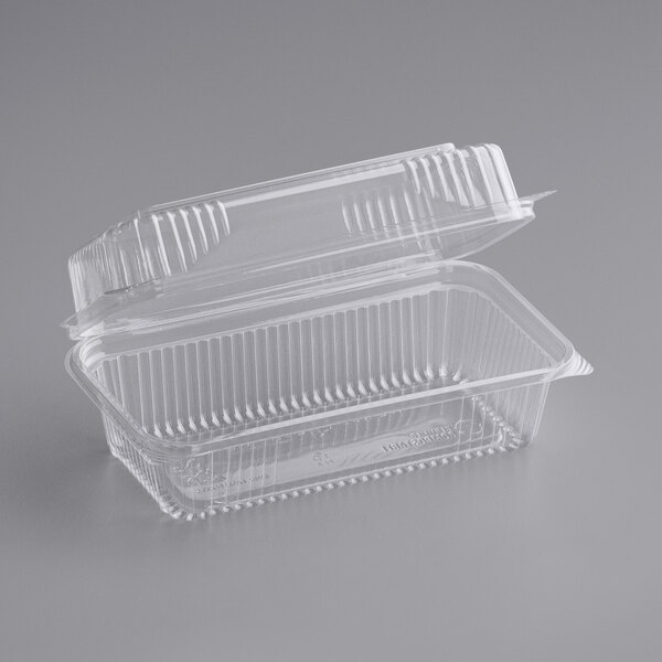 World Centric Clear Compostable PLA Hinged Clamshell Container 9" x 5 ...