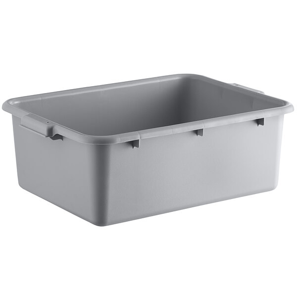 Lavex 20" x 15" x 7" Gray Polypropylene Utility Bin