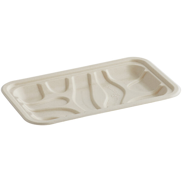 World Centric Compostable Fiber Laminated Meat Tray 8 5/16" x 4 7/8" x ...