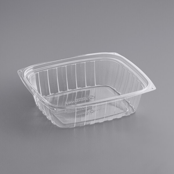World Centric 24 oz. Compostable Rectangular Clear PLA Deli Container ...