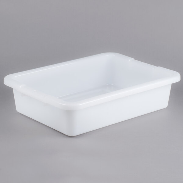 Rubbermaid 20" x 15" x 5" White Polyethylene Utility Bin FG334992WHT