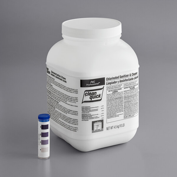 Clean Quick 02580 Chlorinated Sanitizer and Cleaner Powder 10 lb. - 3/Case