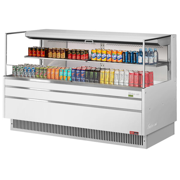 Turbo Air TOM-72L-UF-W-2S-N 71" White Horizontal Refrigerated Open ...