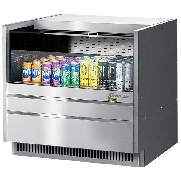 Turbo Air TOM-36UC-S-N 36" Stainless Steel Drop-In Refrigerated Open ...