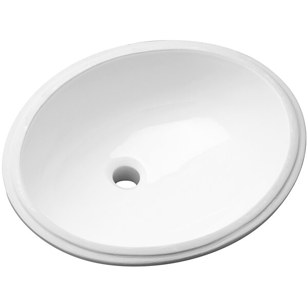 Zurn Elkay Z5220 19" x 16" Vitreous China Oval Undermount Lavatory