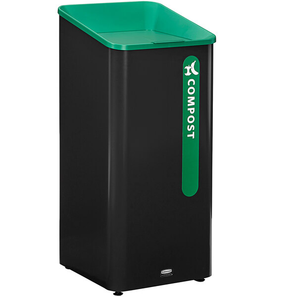Rubbermaid Sustain 2078992 23 Gallon Black Single Stream Compost Indoor ...