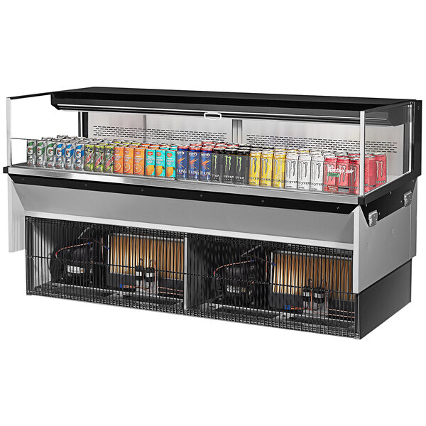 Turbo Air TOM-72L-UF-B-1SI-N 72" Black Drop-In Refrigerated Open ...