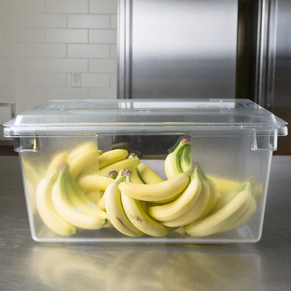 Rubbermaid FG332800CLR Clear Polycarbonate Food Storage Box - 26" x 18 ...