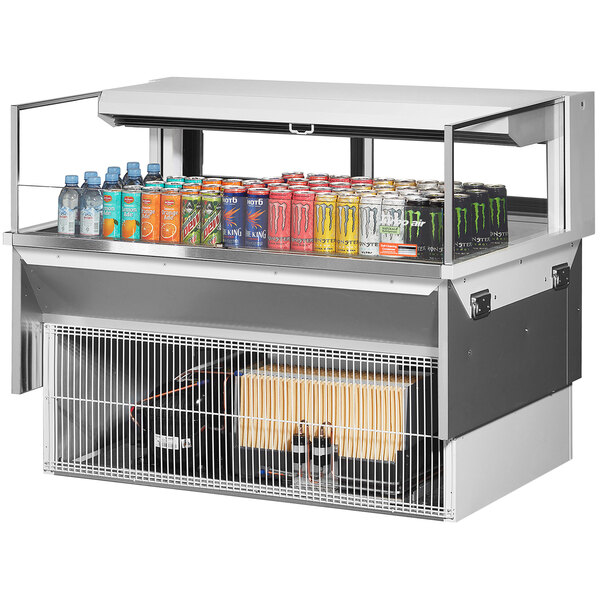 Turbo Air TOM-48L-UFD-W-1SI-N 48" White Drop-In Refrigerated Open ...