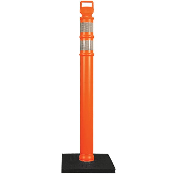 Cortina EZ Grab 45" Orange Flared Post Delineator with 10 lb. Base and ...