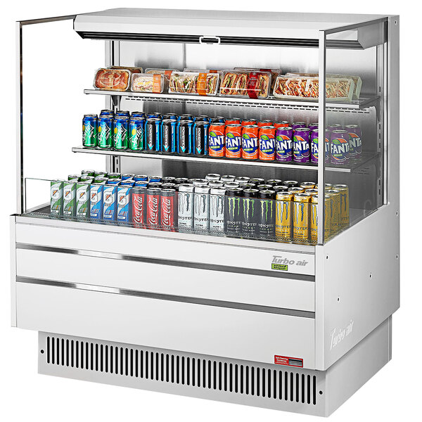 Turbo Air TOM-48L-UF-W-3S-N 47" White Horizontal Refrigerated Open ...