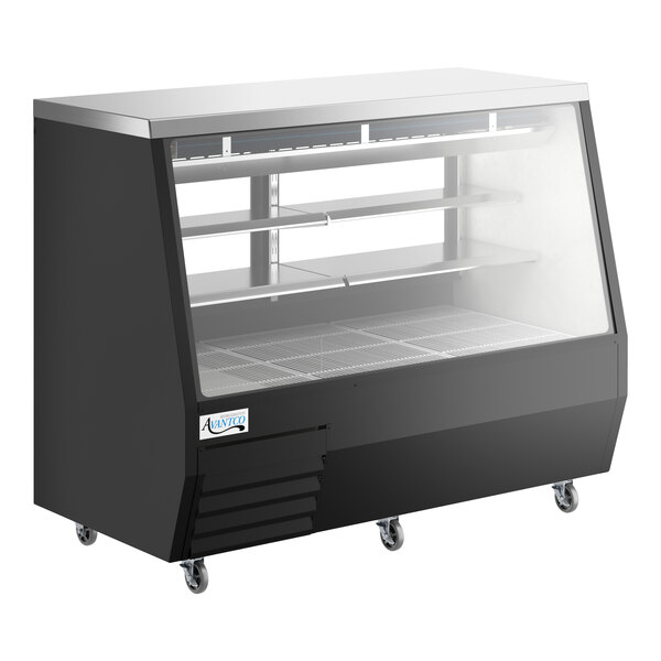 Avantco DDLC-71-B 71" Black Square Glass Refrigerated Deli Case