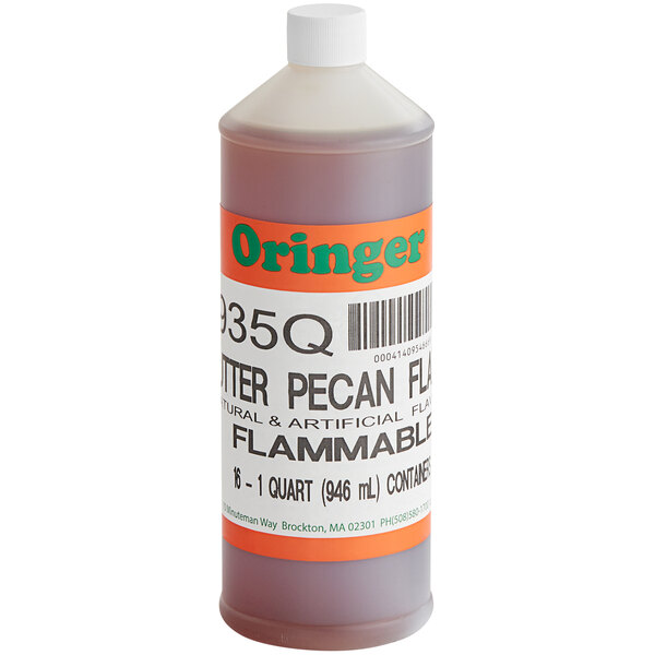 Oringer Butter Pecan Hard Serve Ice Cream Flavoring 1 Quart