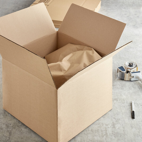Lavex 17" x 17" x 12" Kraft Corrugated RSC Shipping Box - 25/Bundle