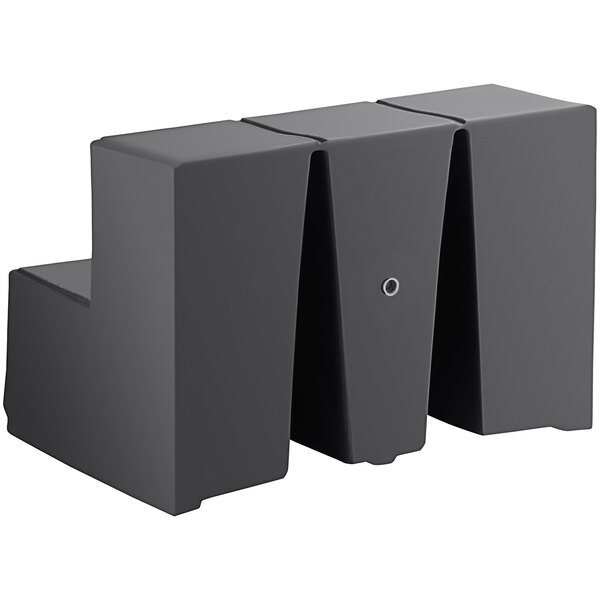 MasonWays 36" x 24" x 24" Solid Heavy-Duty Black Plastic Stair Step / Riser