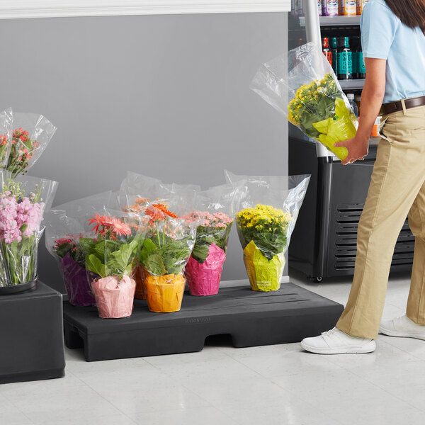 MasonWays 40" x 20" x 5" Solid Black Plastic Safety Step Platform ...