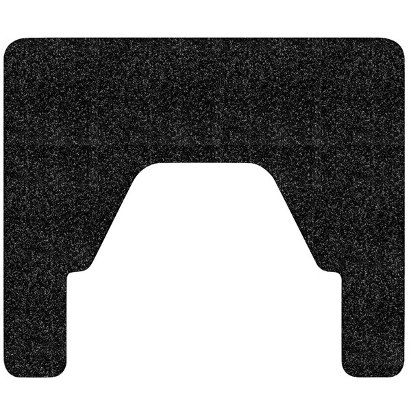WizKid Square Nose FMS-BL Black Antimicrobial Urinal Mat - 12/Case