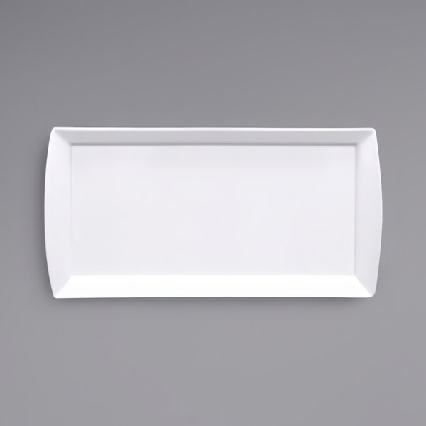 Fortessa Fortaluxe Tavola 11 3/4" x 5 3/4" Bright White Rectangular ...