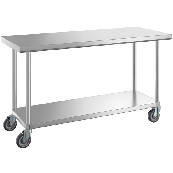 Regency 24" x 60" 16-Gauge 304 Stainless Steel Commercial Work Table ...