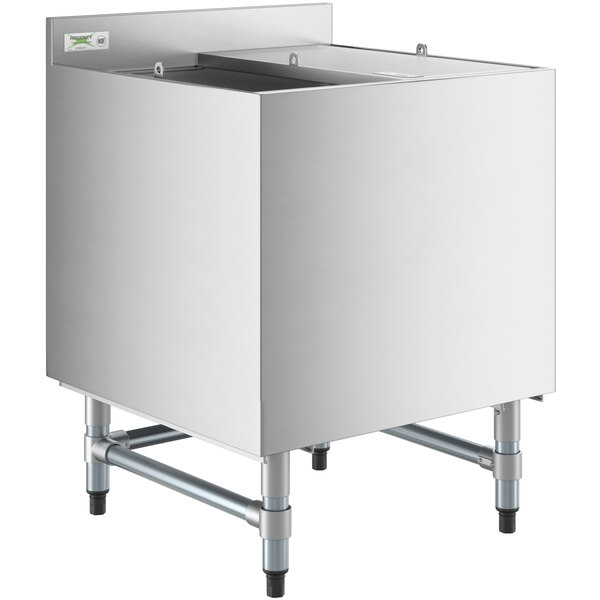 Regency 24" x 24" Stainless Steel Beer Box with Lid and 3" Backsplash ...