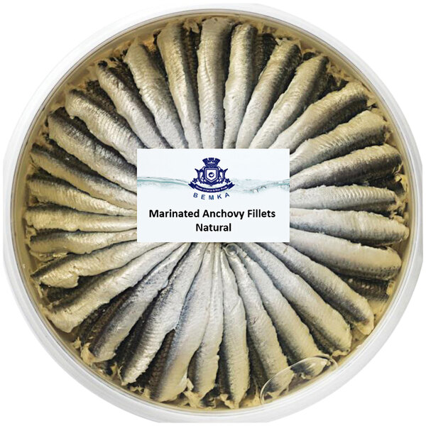 Bemka 2.2 lb. Oil Marinated Anchovy Fillets