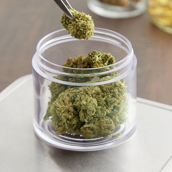 4 Oz Clear Plastic Thick Wall Cannabis Jar