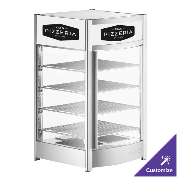 ServIt PDW12D2SC 12" Self-Service Countertop Display Warmer with 4 ...