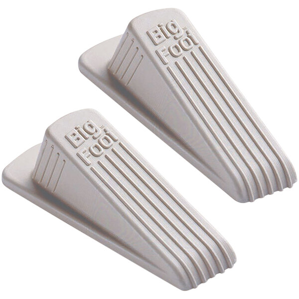 Master Caster Big Foot Beige Rubber Door Stop 00975 - 2/Pack