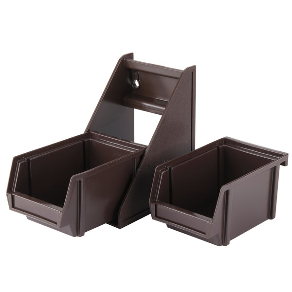 Vollrath 4840-01 Traex® Brown Self-Serve Condiment Bin Stand Set with 2 ...